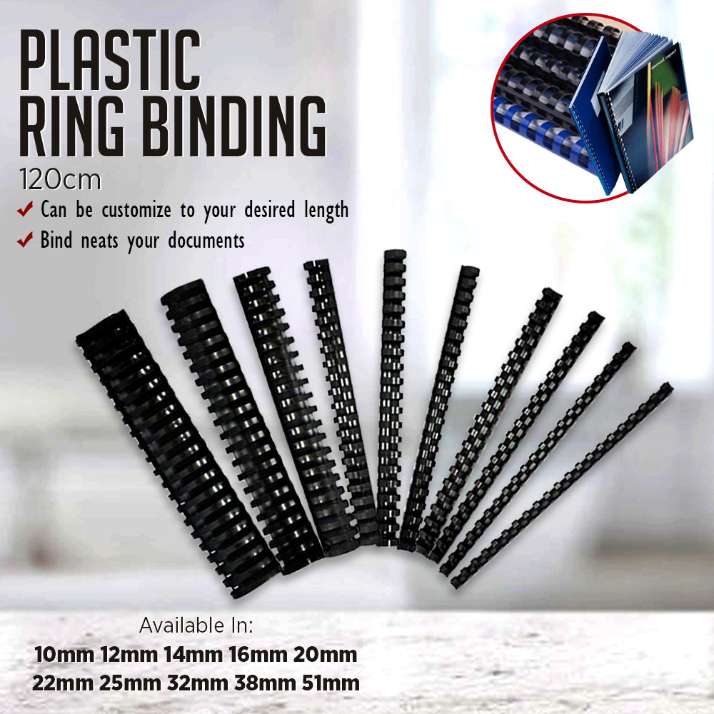 Plastic Ring Binding 120cm (10pcs)
