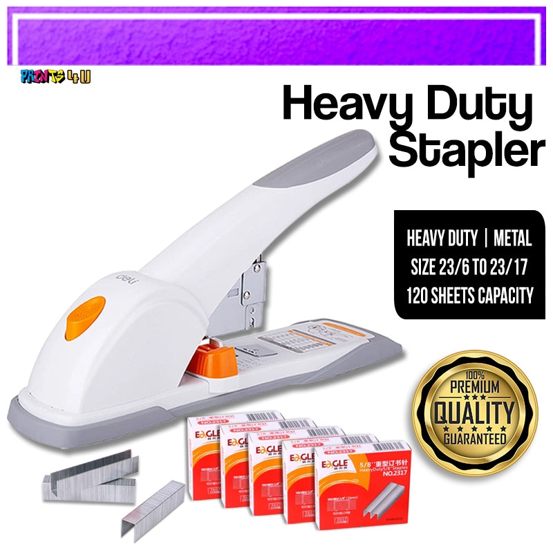 Deli Heavy Duty Stapler 120sheets Punching Bind with 16mm Staple Wire